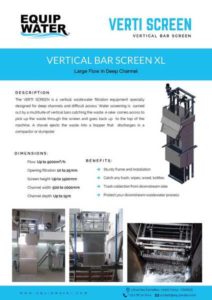 Vertical Bar Screen - VERTI SCREEN - Headworks - EQUIPWATER