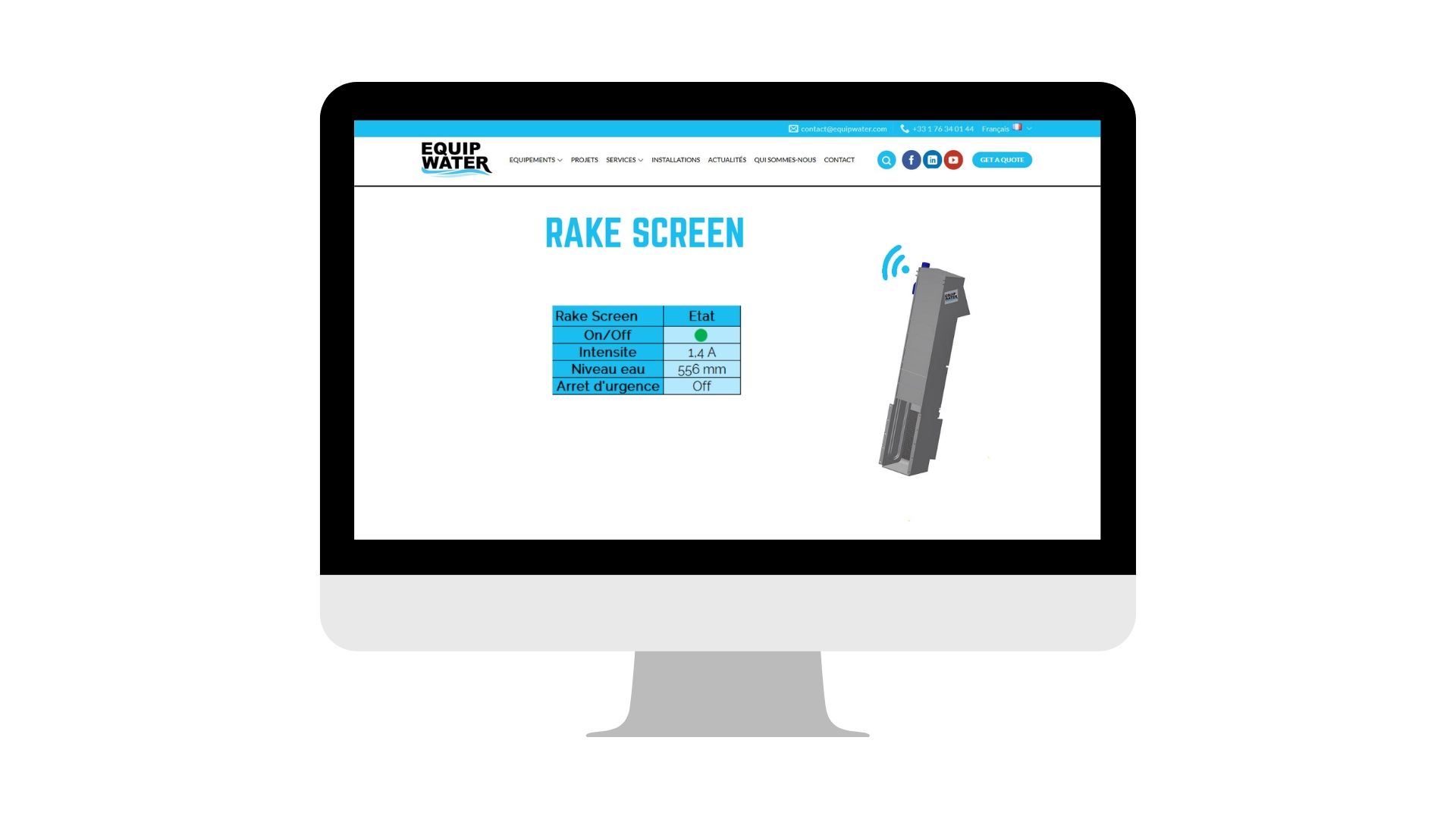 Connection Service & Remote control - EQUIPWATER